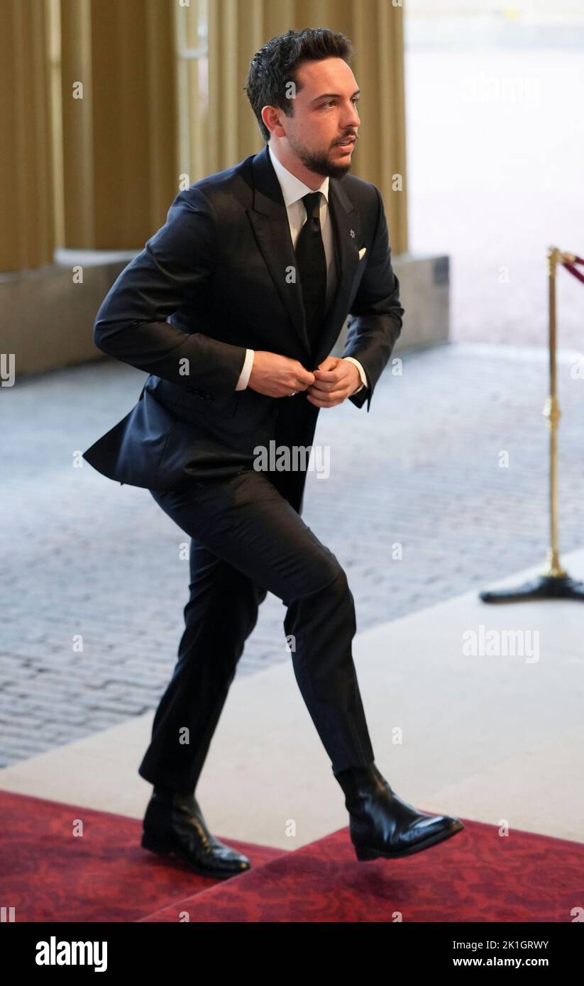 Crown Prince Hussein of Jordan arrives for a reception hosted by King ...