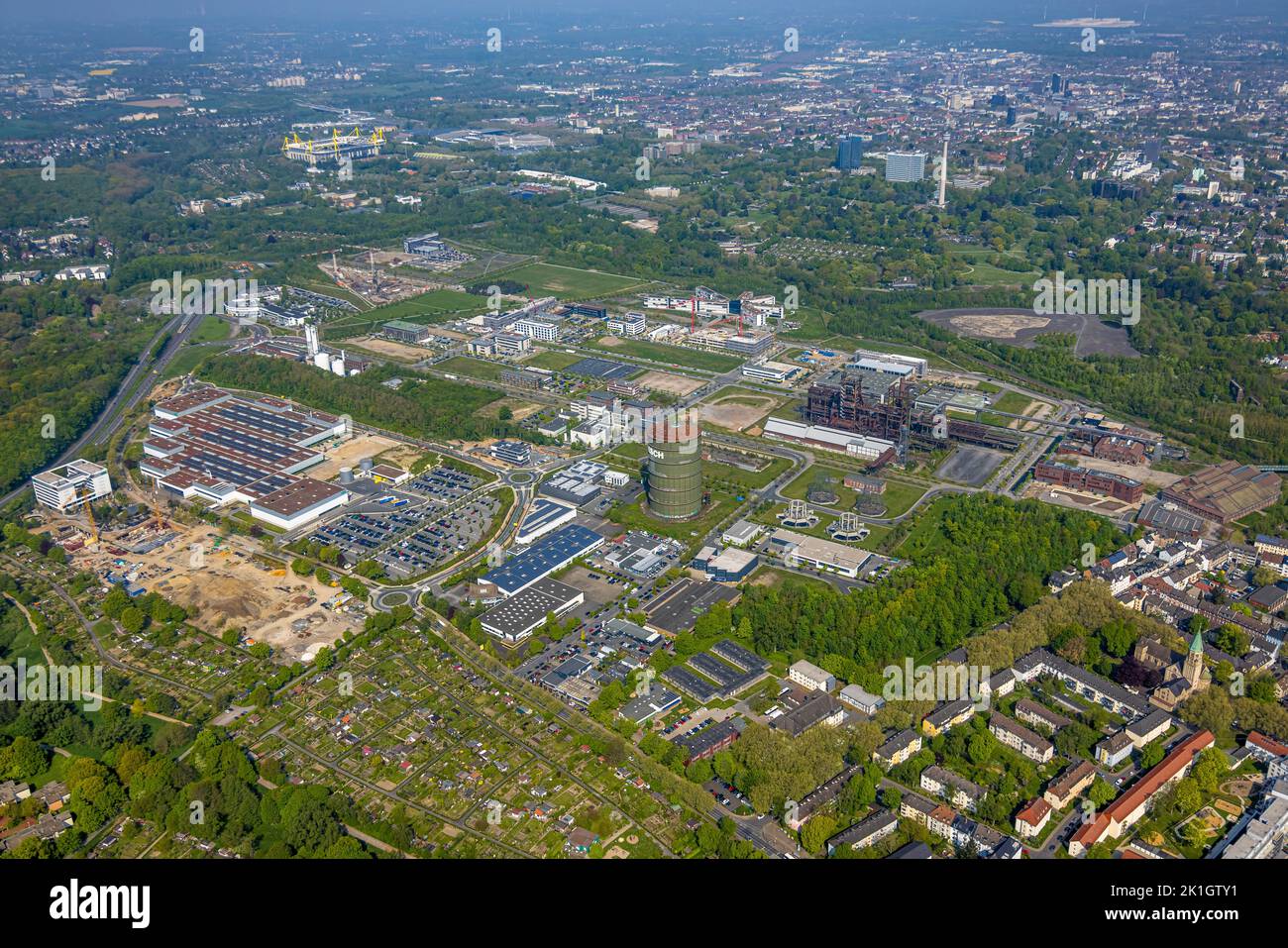 Aerial view of PHOENIX West , former steel plant Phoenix, ZfP - Center ...