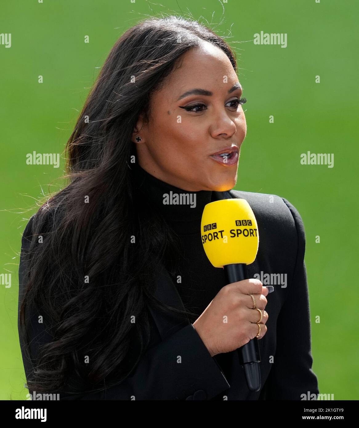 Birmingham, England, 18th September 2022. BBC sports pundit Alex Scott ...