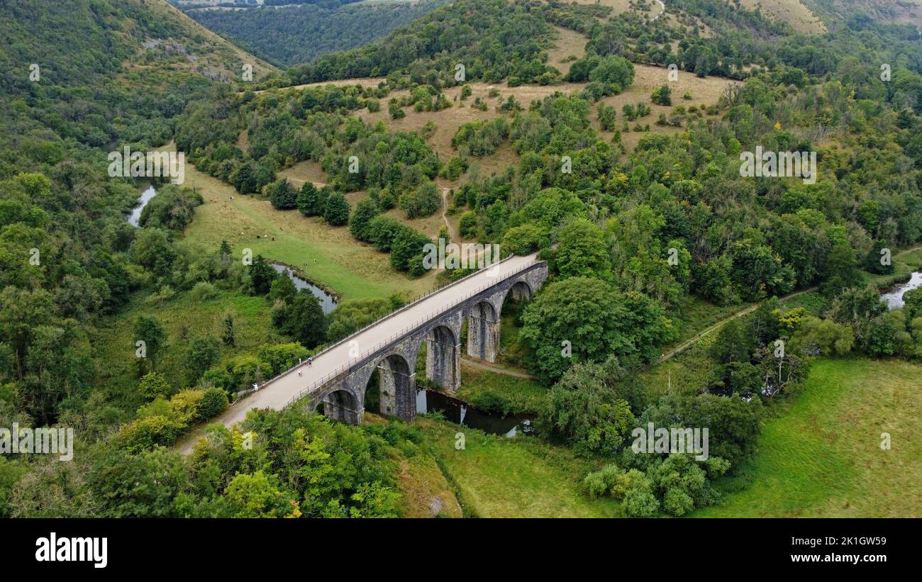 Headstone Viaduct, at Monsal Head, on the Monsal Trail walking ...