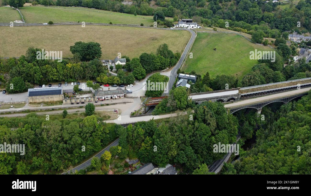 Miller's Dale viaduct & station on the Monsal Trail walking & cycling ...