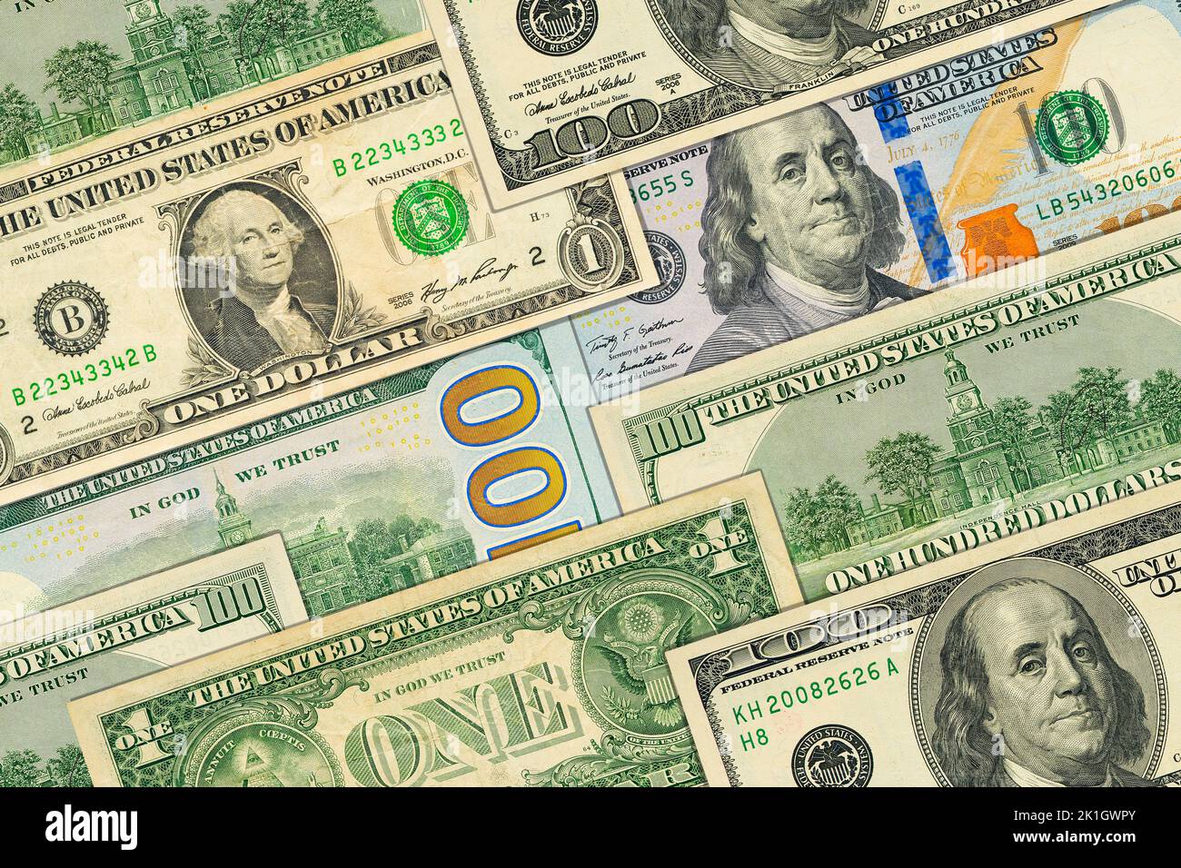 usd banknotes creative layout. Background from United States banknotes ...