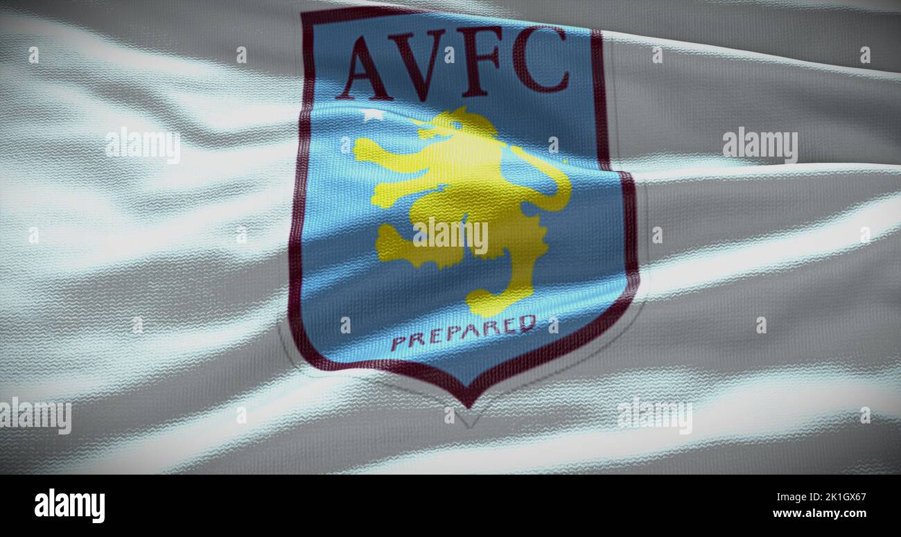 Barcelona, Spain - 17 September 2022: Aston Villa FC football club ...