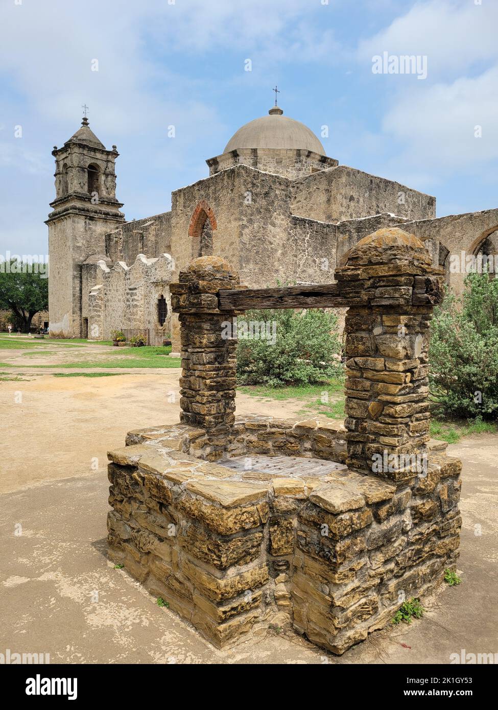 A vertical view of Mission San Jose in San Antonio Missions National ...