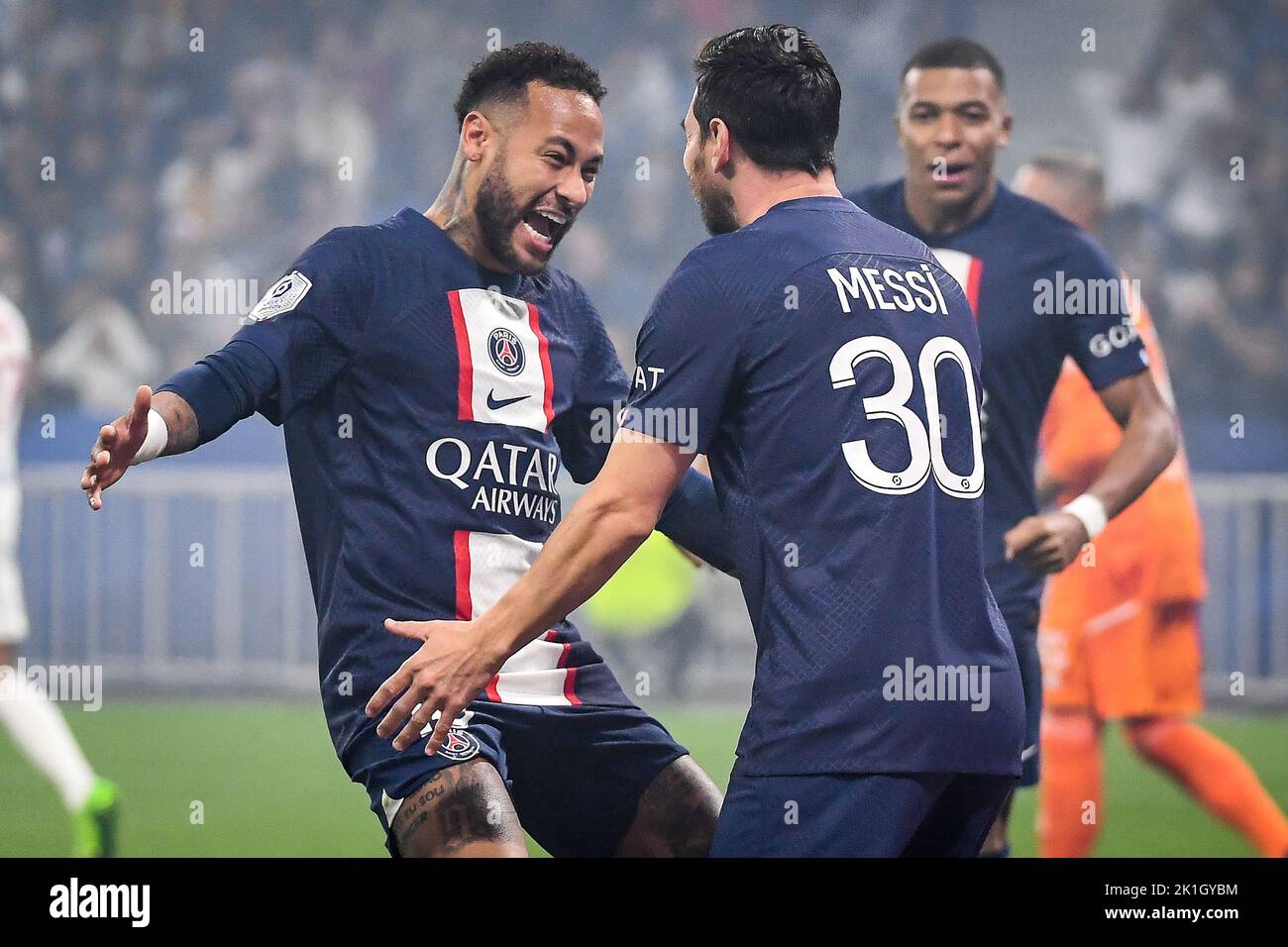 Neymar mbappe messi psg hi-res stock photography and images - Alamy