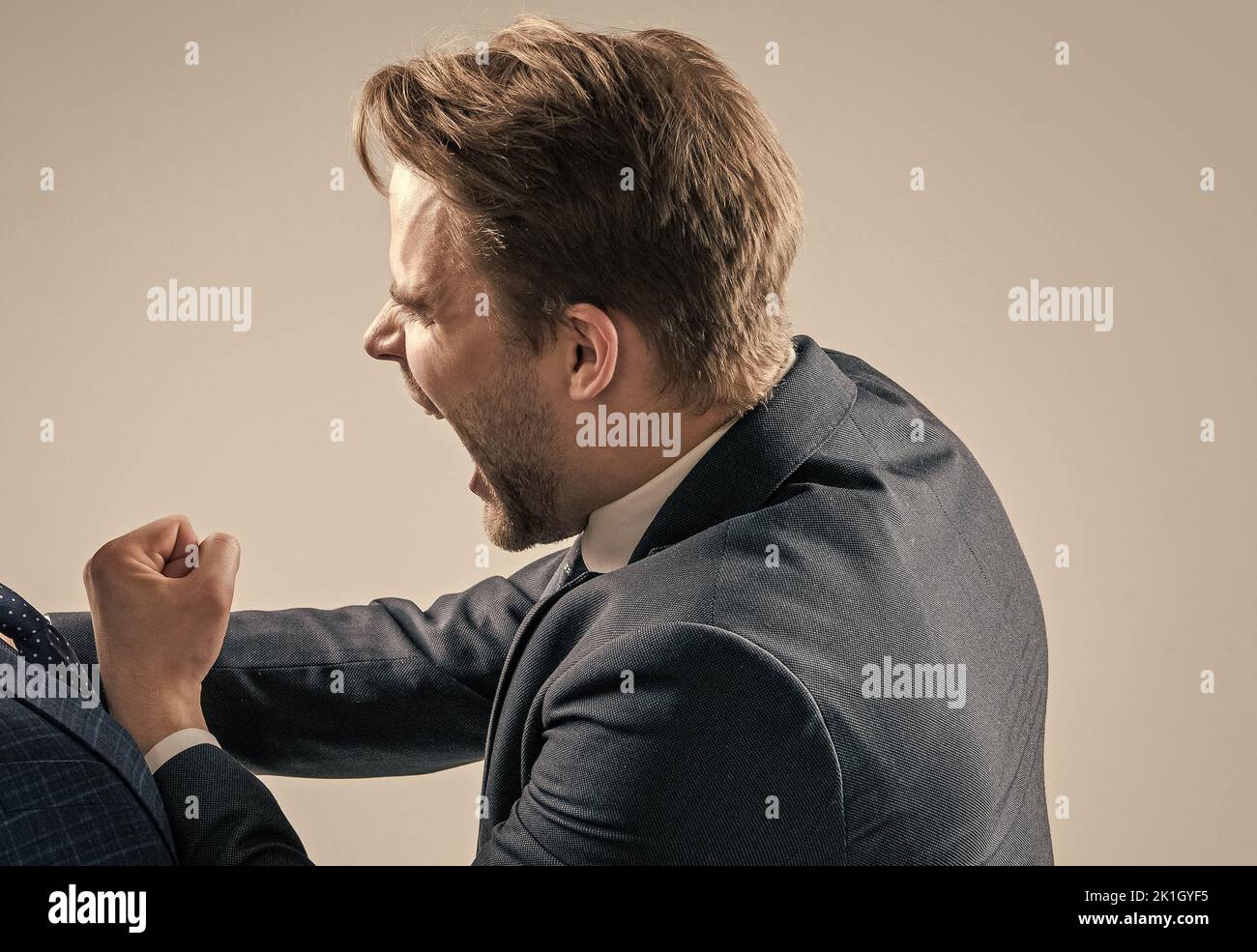 Businessman engaged in fist fight hi-res stock photography and images ...