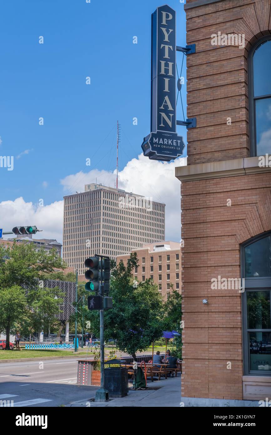 NEW ORLEANS, LA, USA - SEPTEMBER 16, 2022: Corner view of Pythian ...