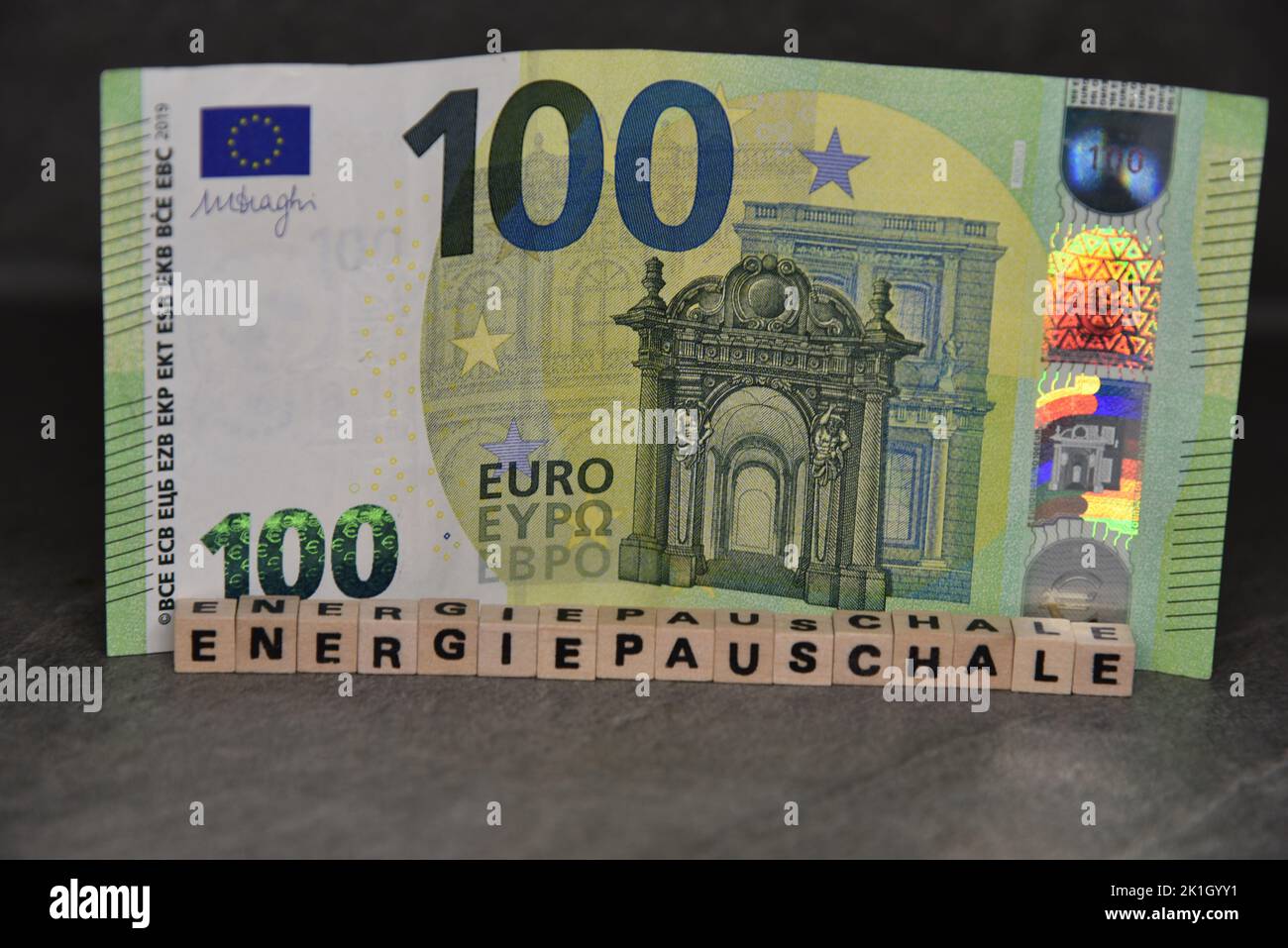 the german word a payment of the state with wodden bricks and a euro ...