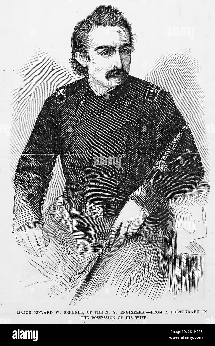Portrait of Major Edward Wellman Serrell, of the New York Engineers ...
