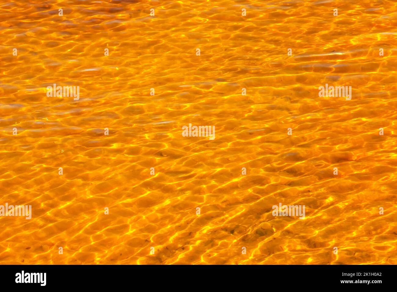 Water ripple texture background. Wavy water surface during sunset ...