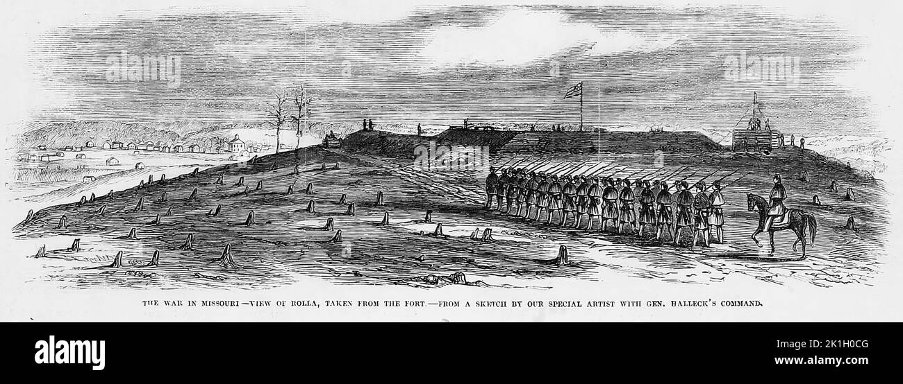 The War in Missouri - View of Rolla, Missouri, taken from the fort ...