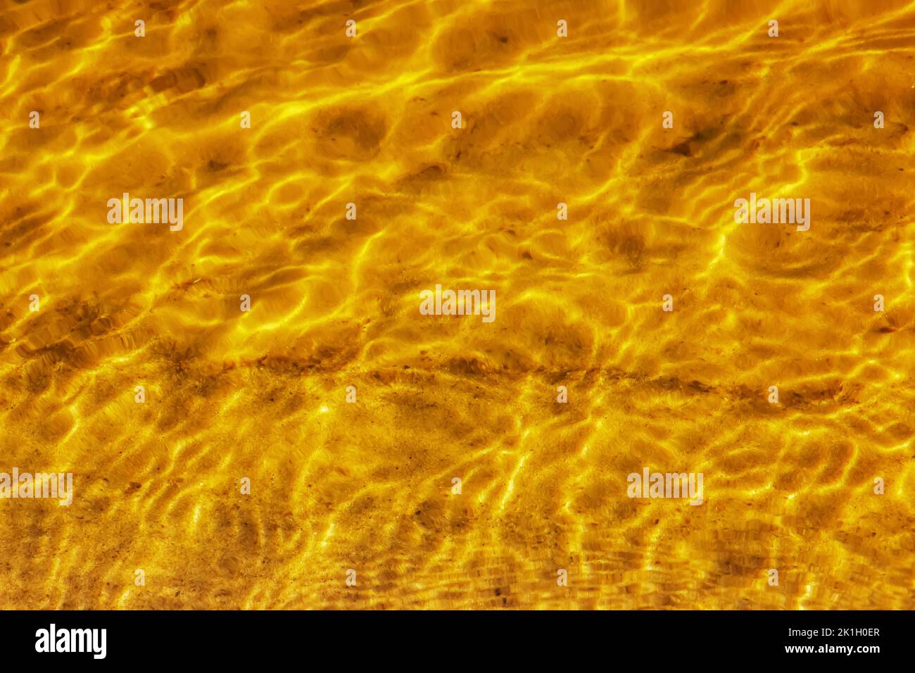 Water ripple texture background. Wavy water surface during sunset ...