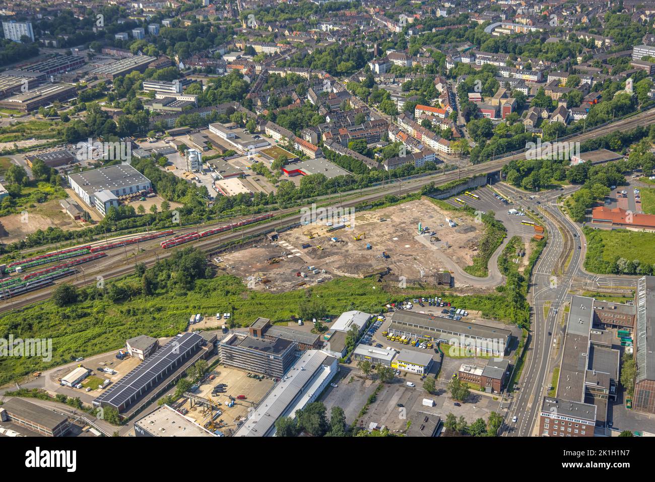 Aerial view, construction site for Regional Training Center RTZ of the ...