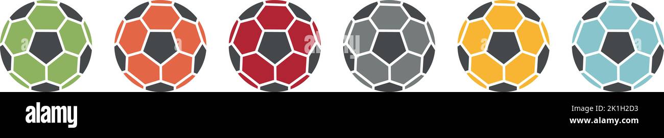 Set of colourful football icons Stock Vector Image & Art - Alamy