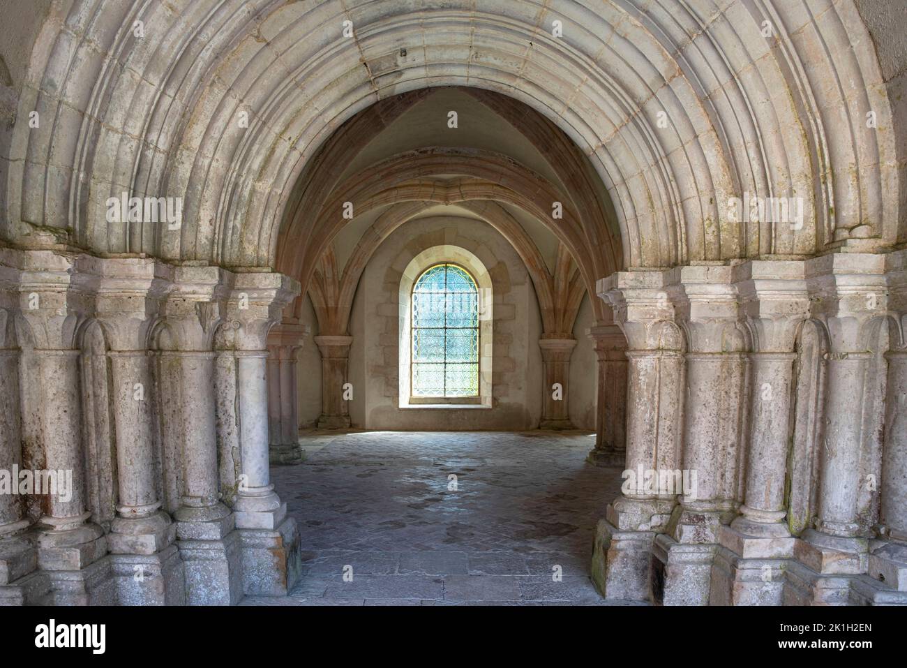 Architecture of the Cistercian Abbey of Fontenay in Burgundy, France ...