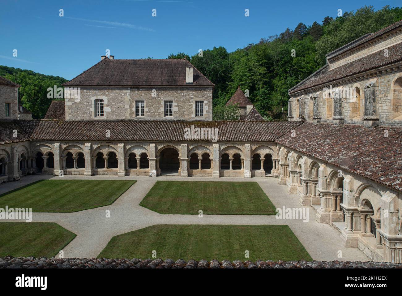 Architecture of the Cistercian Abbey of Fontenay in Burgundy, France ...