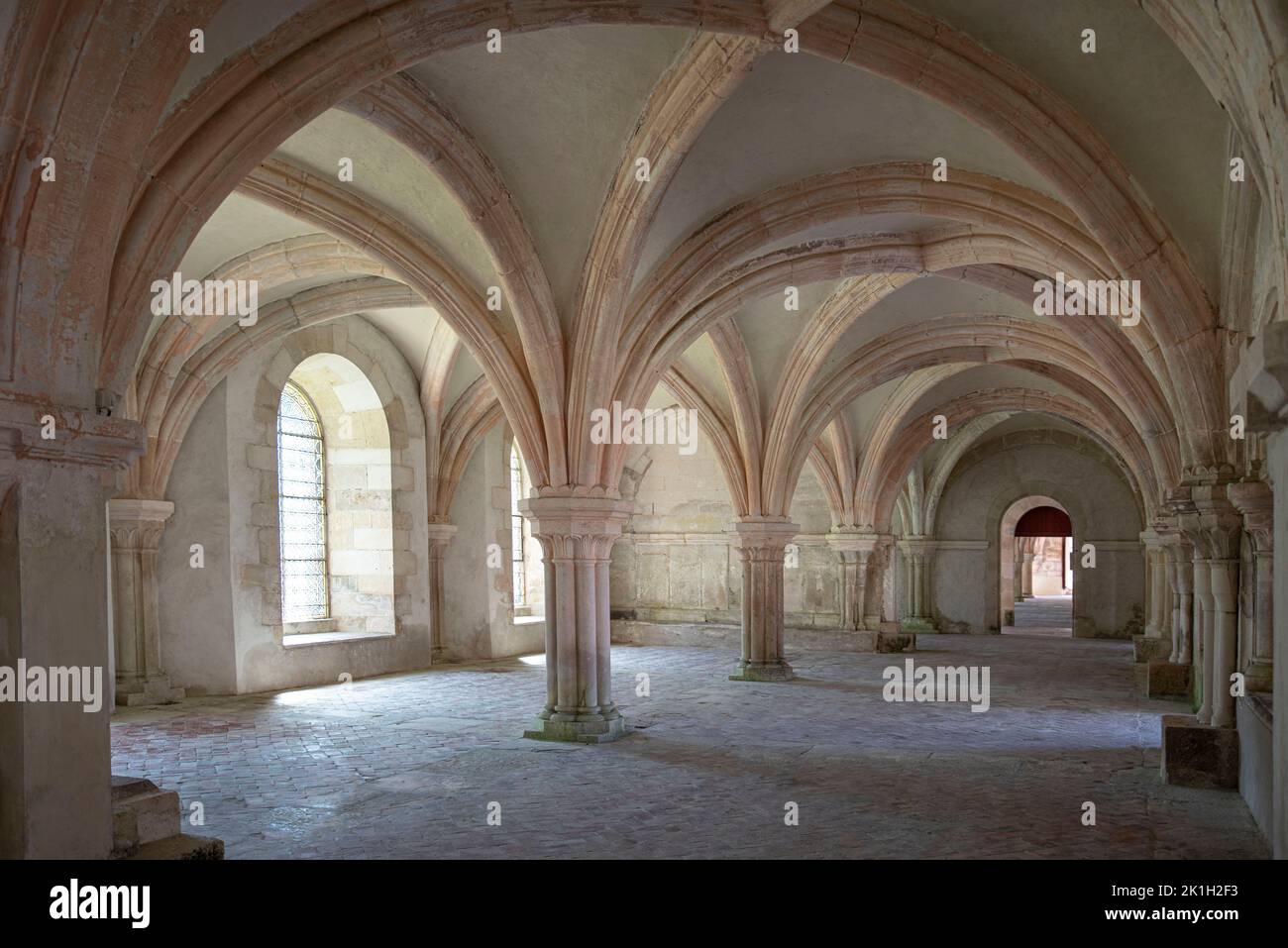Architecture of the Cistercian Abbey of Fontenay in Burgundy, France ...