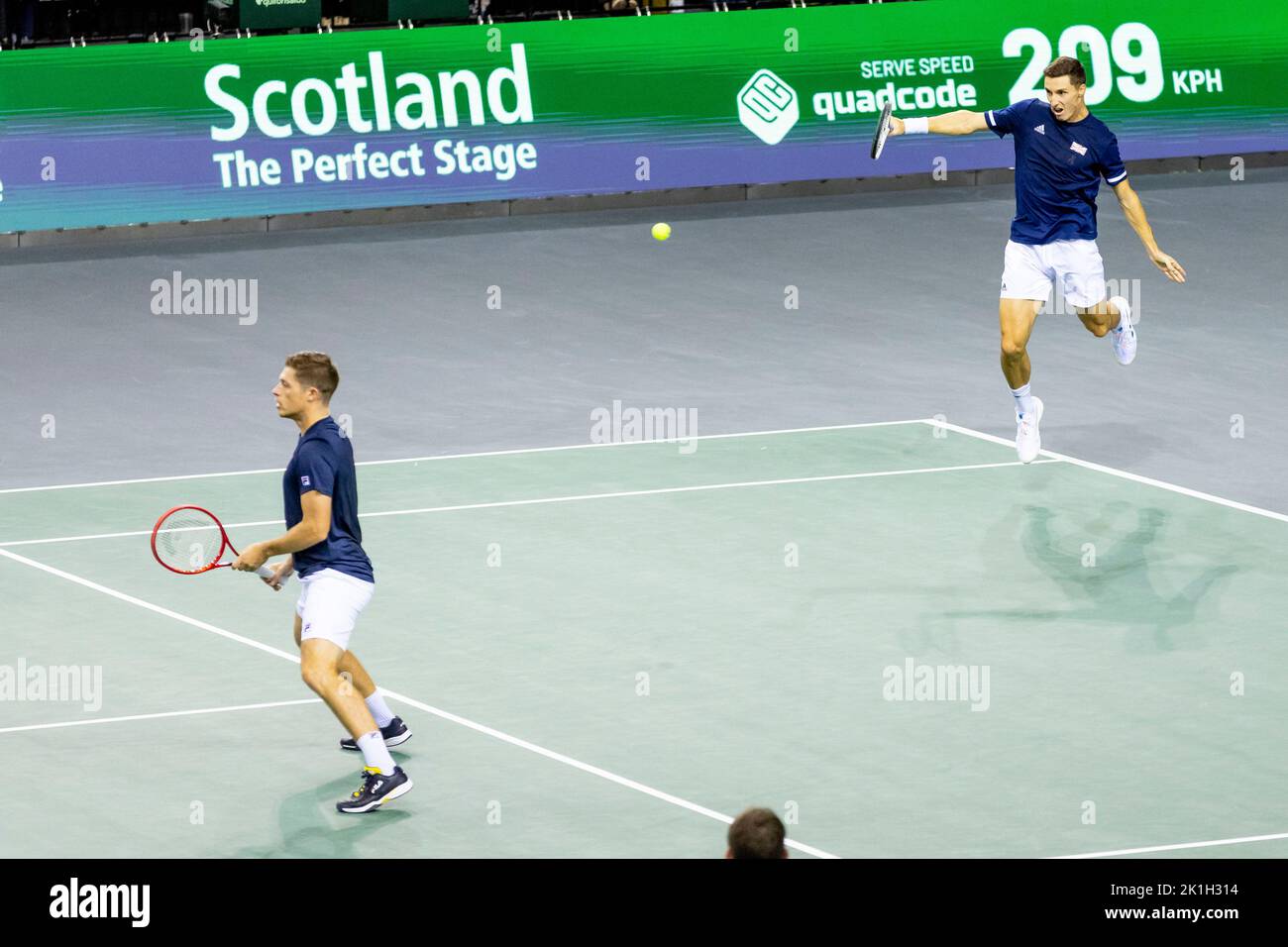 18th September 2022; Emirates Arena , Glasgow, Scotland; Davis Cup ...