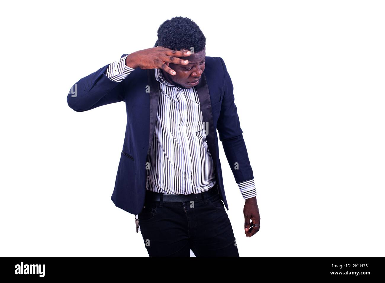 Man sweat forehead suit hi-res stock photography and images - Alamy