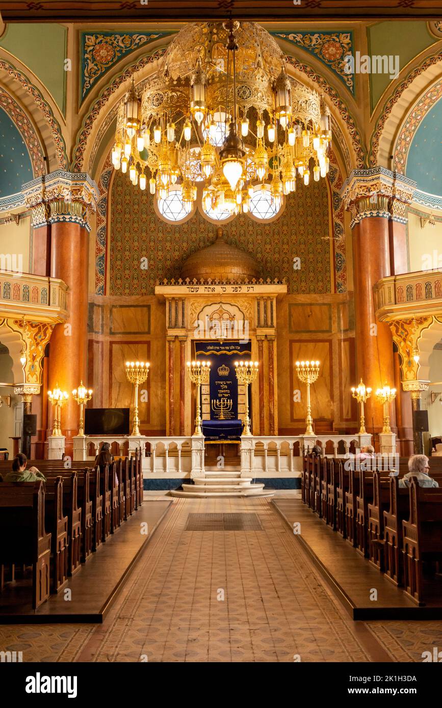 Sofia synagogue interior as worship for Jews in Sofia Bulgaria, Eastern Europe, Balkans, EU ...