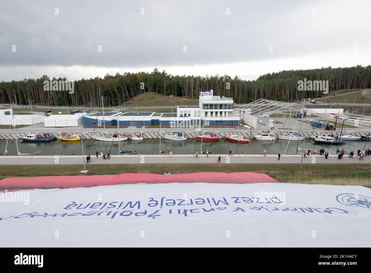 Nowy Swiat, Poland. 18th September 2022. Vistula Spit canal, which ...