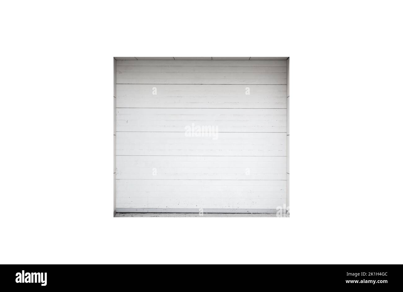 Modern closed storage gate isolated on white gate, background texture ...