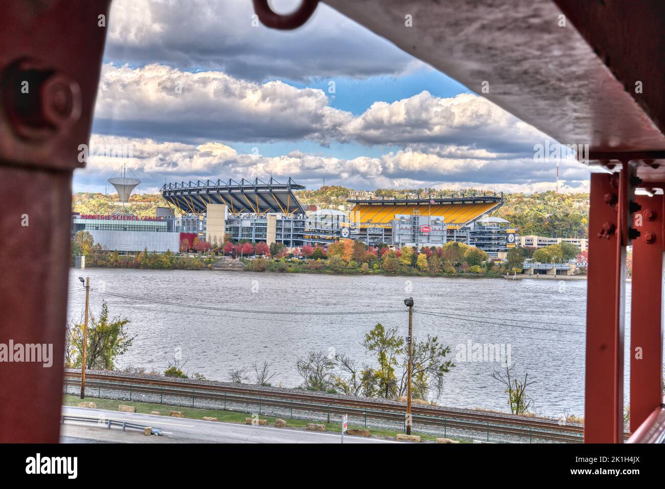 View of the Acrisure Stadium on the Ohio River from the Lower Station ...