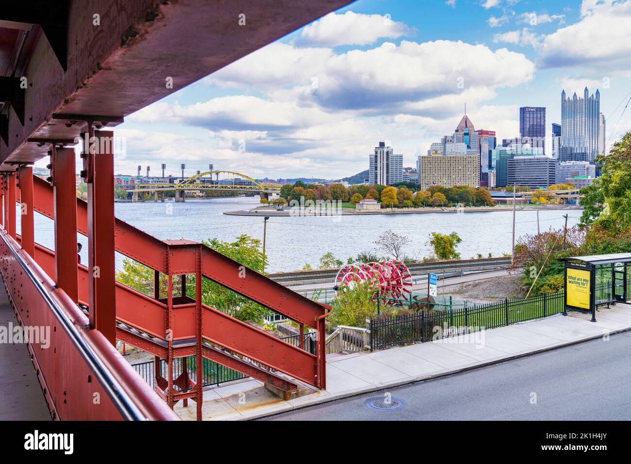 View of the Pittsburgh Rivers Triangle from the Lower Station of the ...