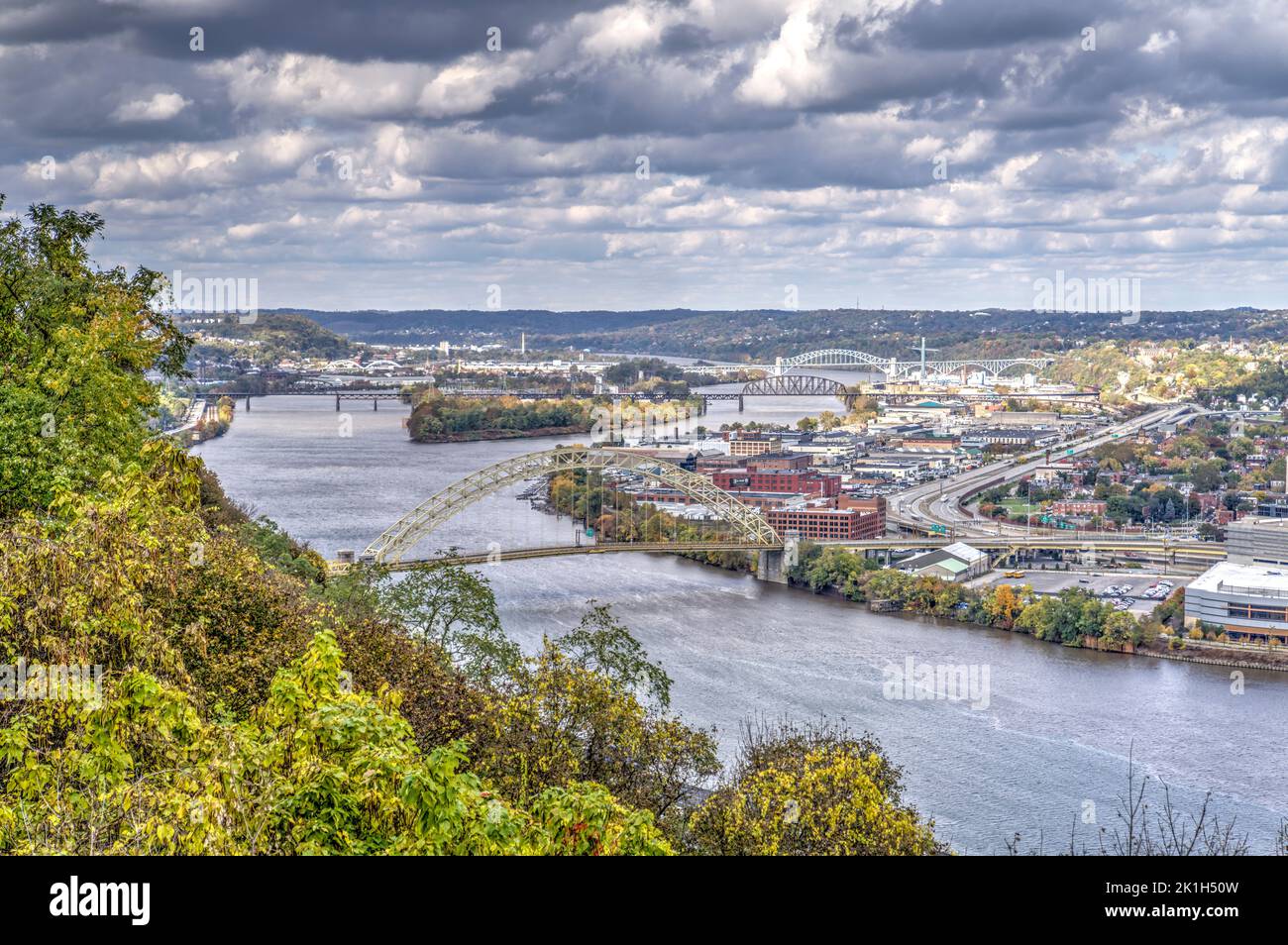 View of the Ohio River and its West End Bridge from the observation ...