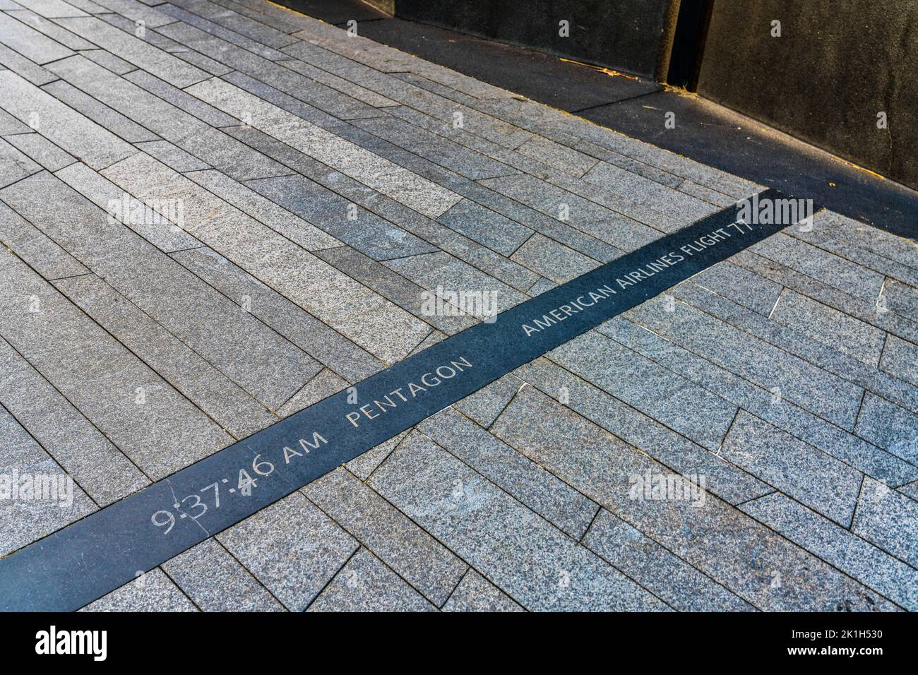 Timeline of September 11th on the walkway of the Visitor Center at the ...