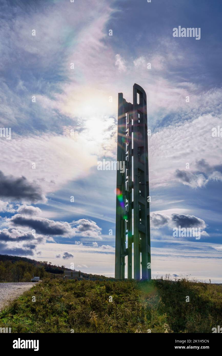 The Tower of Voices stands out against the dramatic morning sky at ...