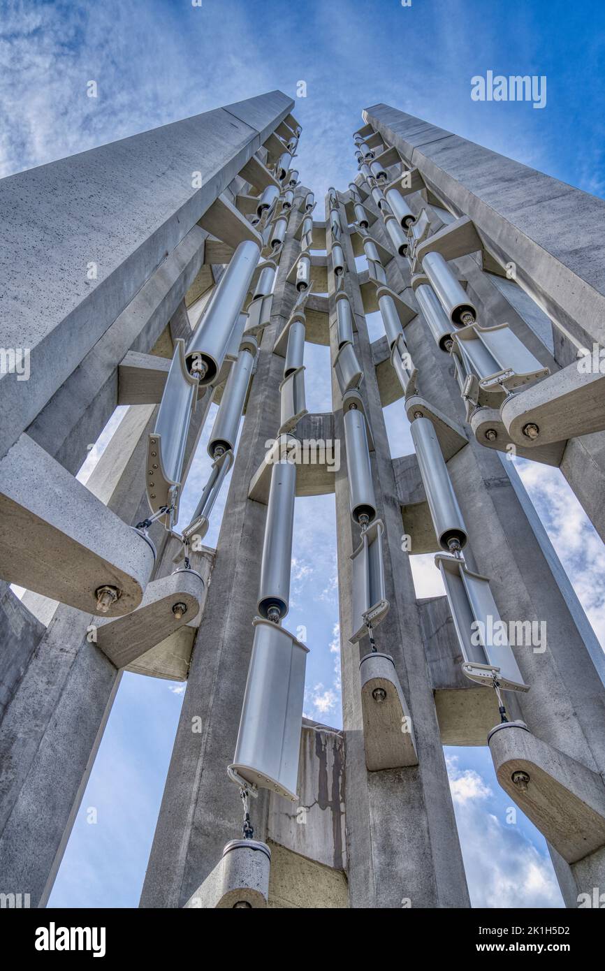 Looking up at the Tower of Voices and its wind chimes at September 11th ...