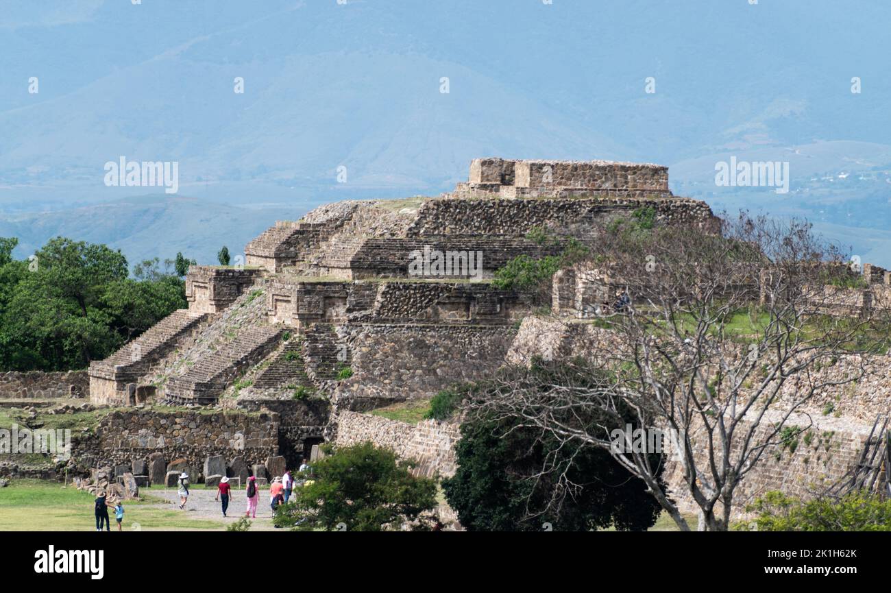 Pyramid at Monte Alban Stock Photo - Alamy