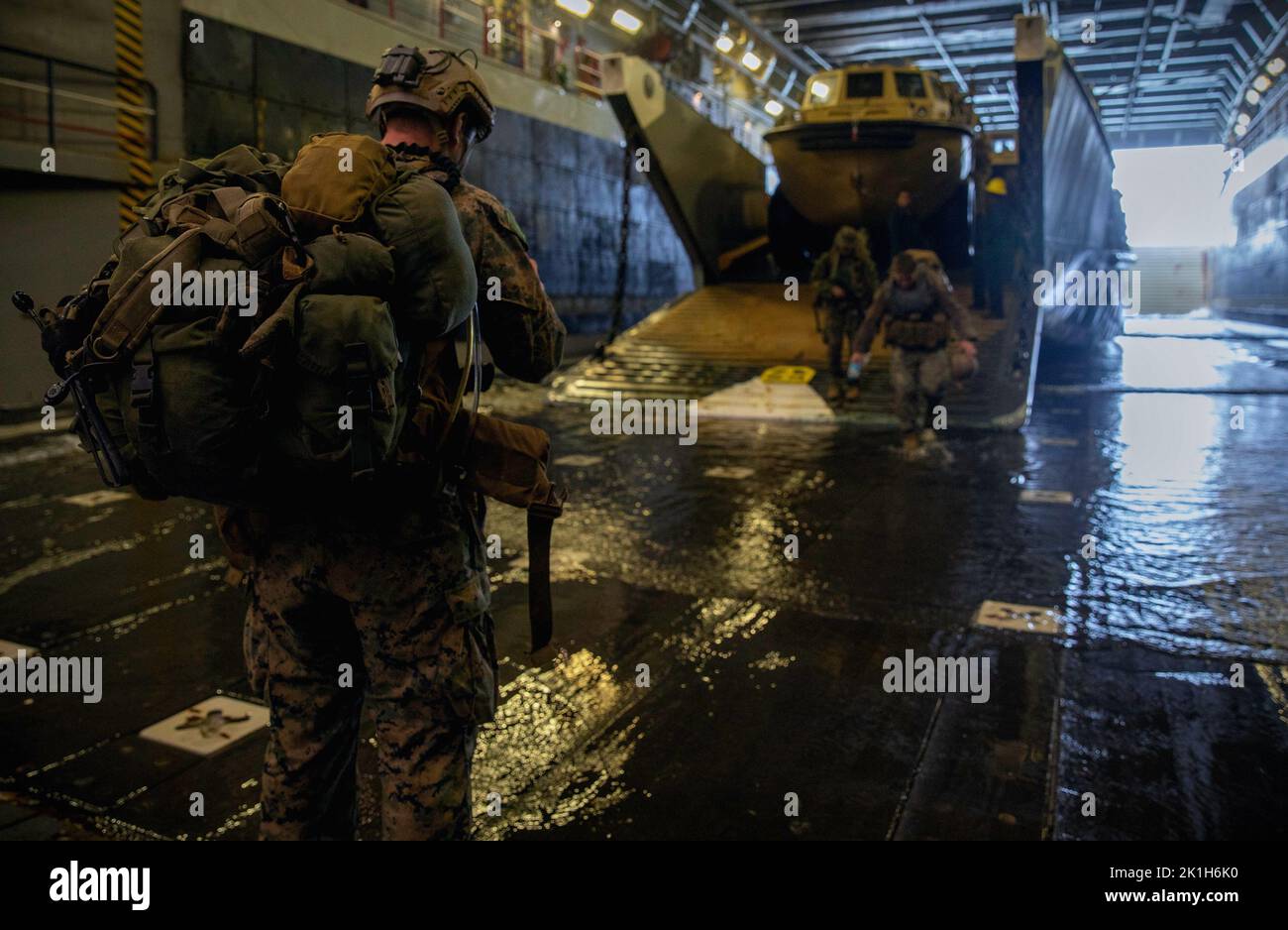 ATLANTIC OCEAN (Sept. 16, 2022) -- U.S. Marines disembark a landing ...
