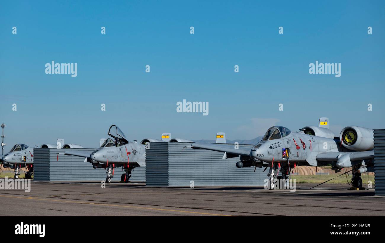 A-10 Thunderbolt II assigned to the 357th Fighter Squadron are ...