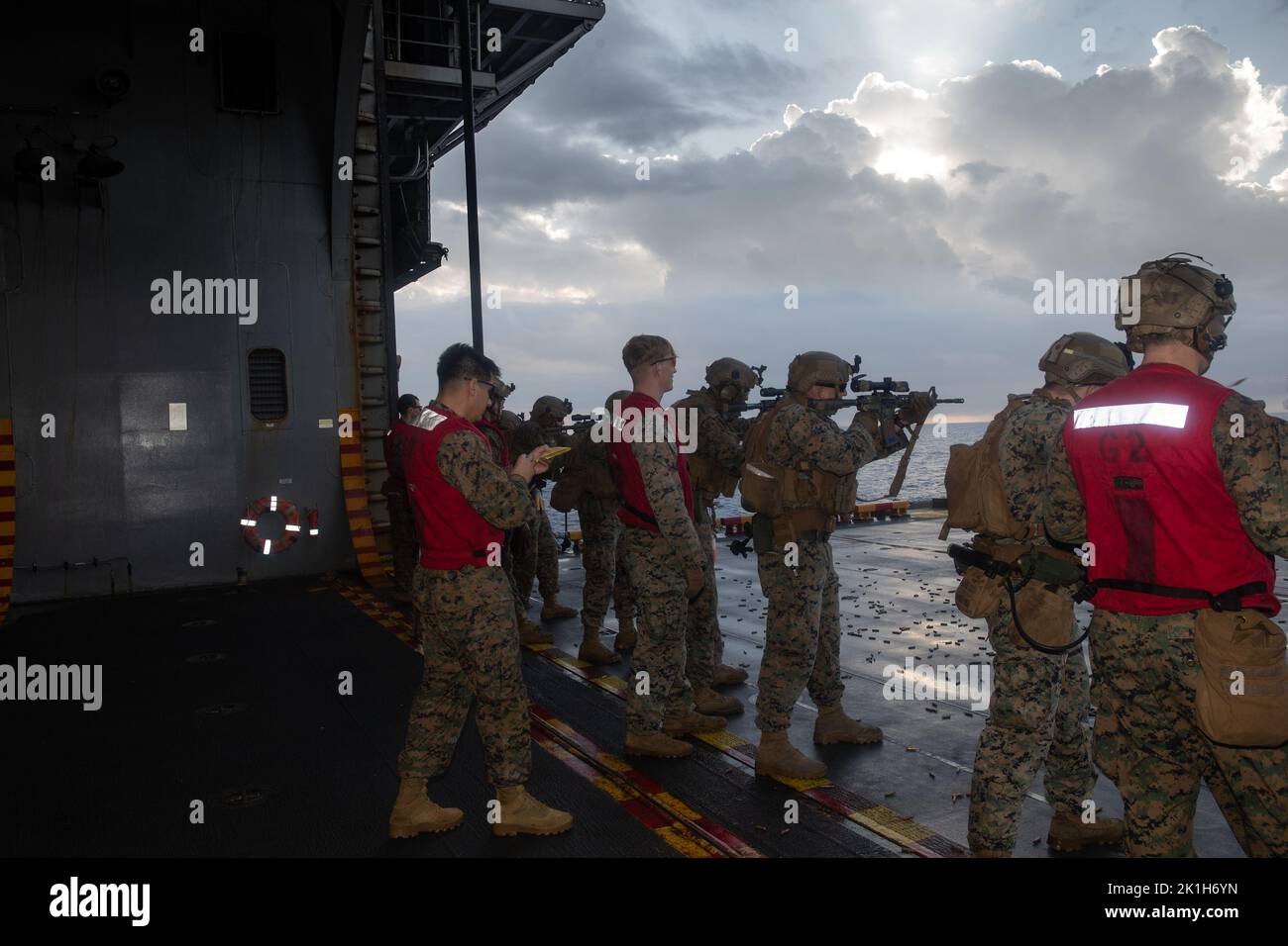 U.S. Marines with Battalion Landing Team 2/5, 31st Marine Expeditionary ...