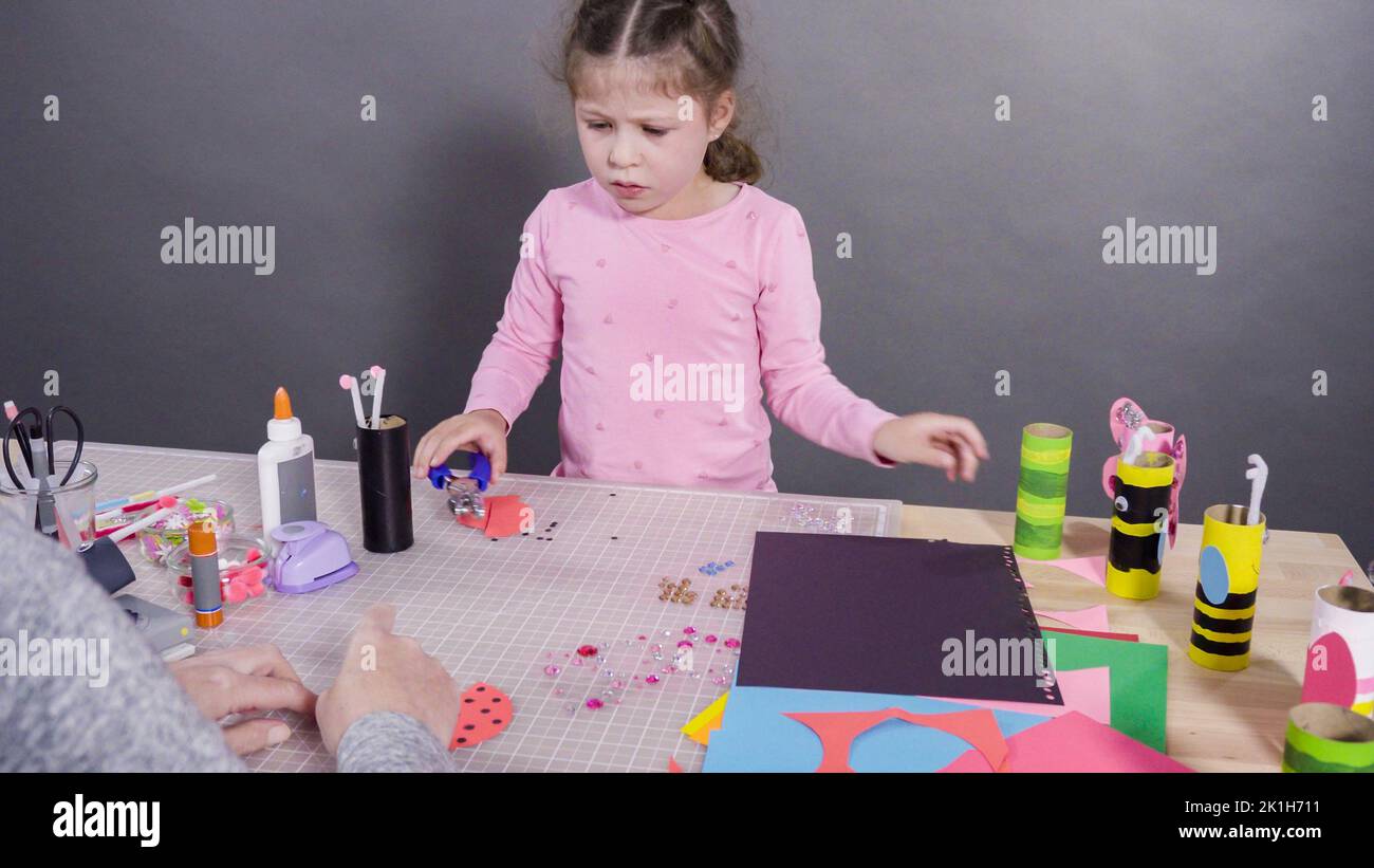 Kids craft project Stock Photo - Alamy