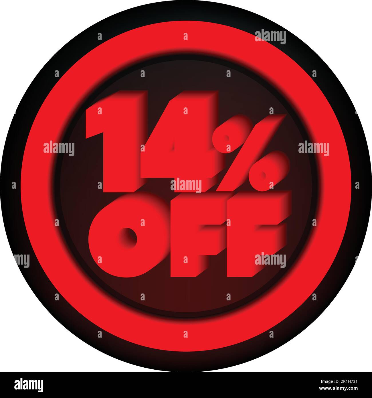 14% off red discount Stock Vector Images - Alamy