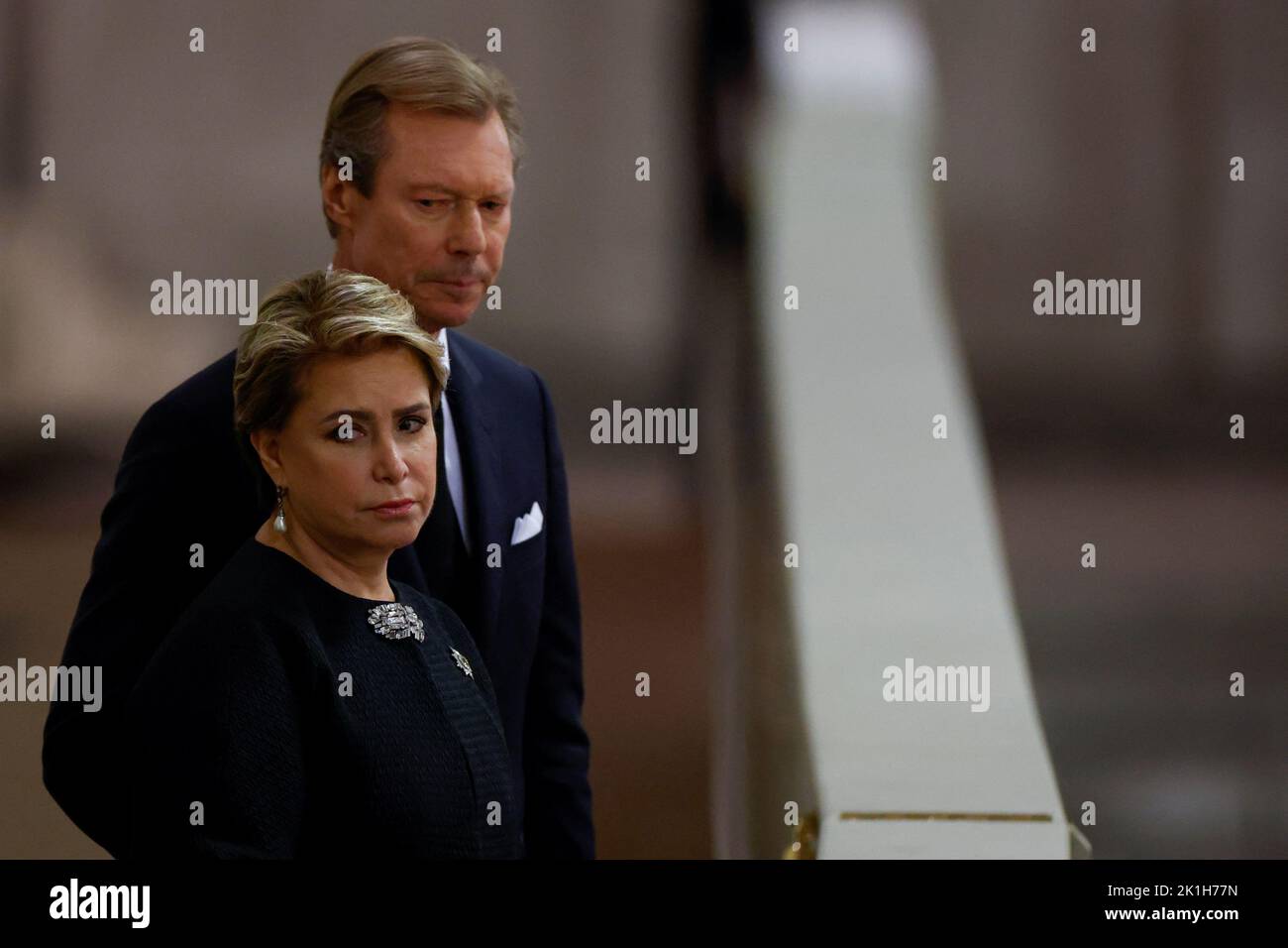 Grand Duke of Luxembourg Henri and Grand Duchess Maria Teresa view the ...