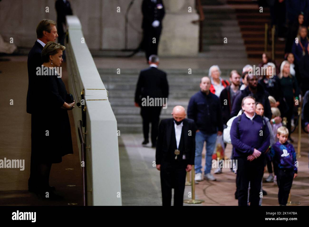 Grand Duke of Luxembourg Henri and Grand Duchess Maria Teresa view the ...