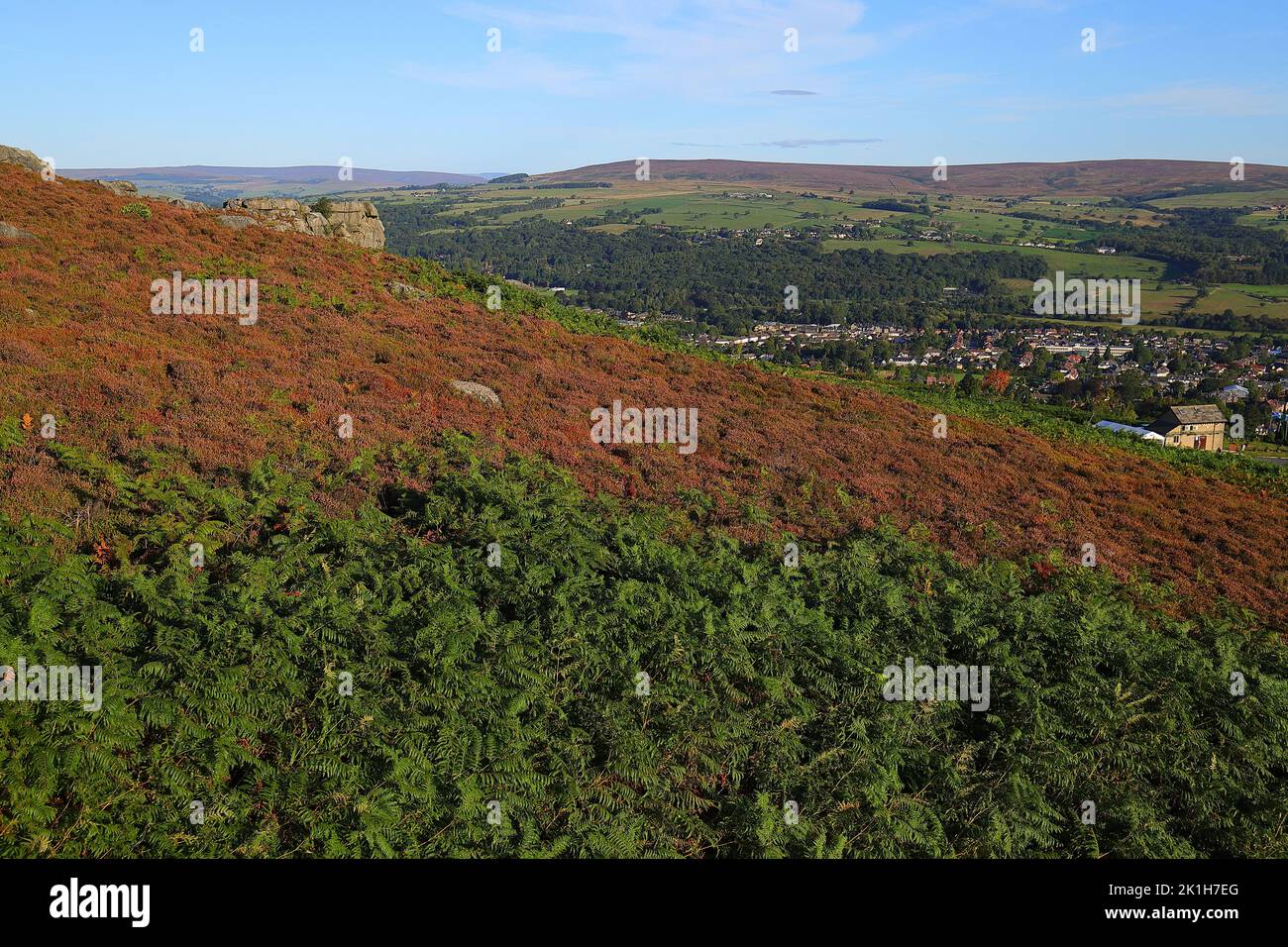Cow & Calf Rocks on Ilkley Moor in West Yorkshire,UK Stock Photo - Alamy