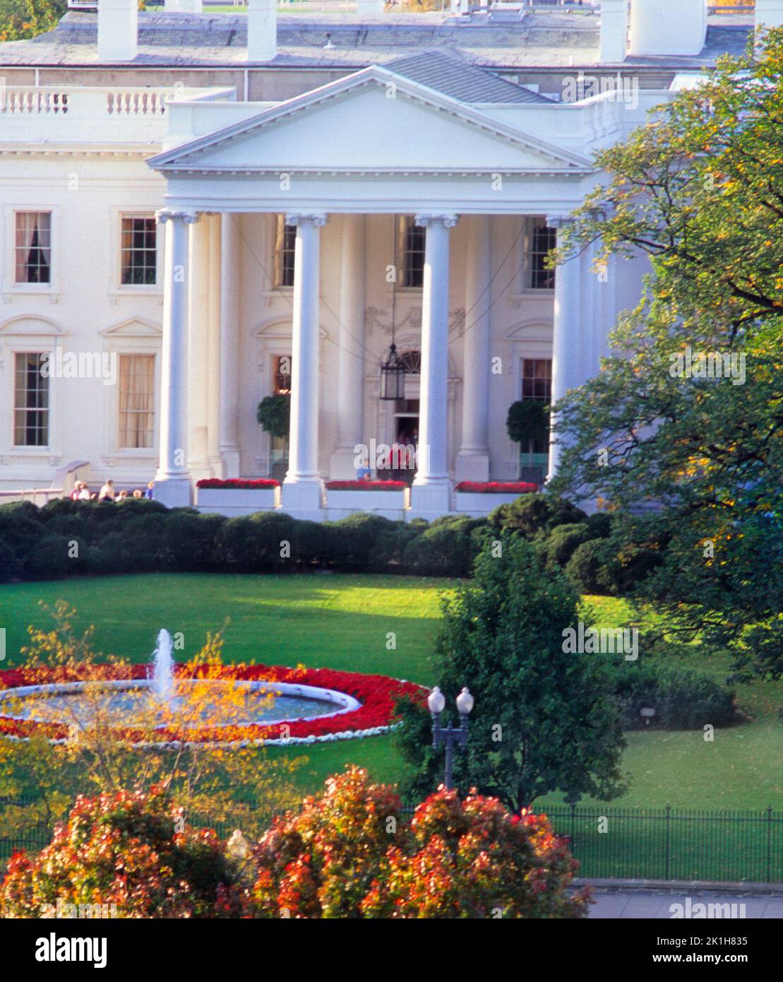 Overlooking North portico of The White House Washington DC USA ...