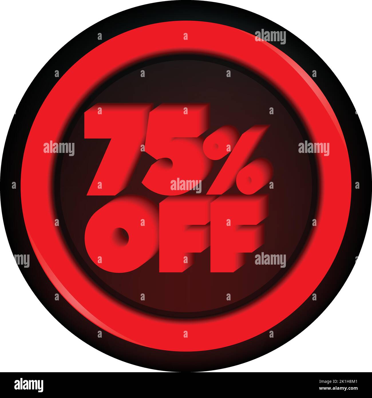 TAG 75 PERCENT DISCOUNT BUTTON BLACK FRIDAY PROMOTION FOR BIG SALES ...