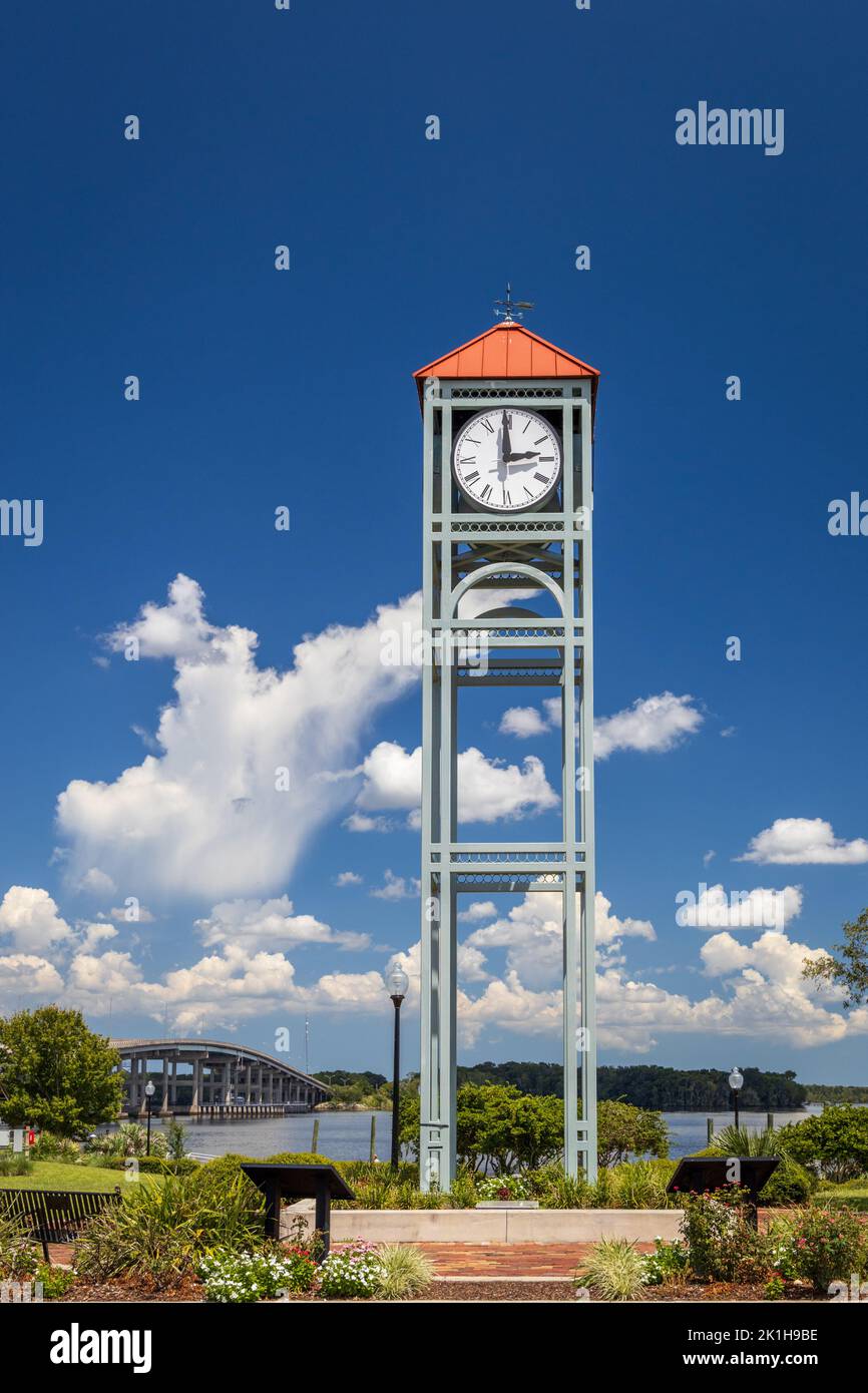 Vertical photo of the clocktower at Riverfront Park in Palatka Florida ...