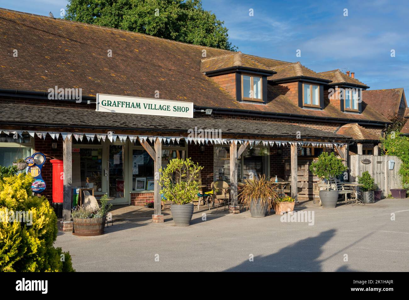Graffham Village Shop in the downland village of Graffham, West Sussex ...
