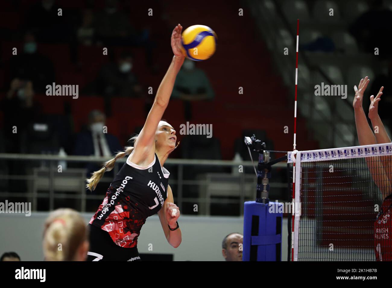 ISTANBUL, TURKEY - JANUARY 13, 2022: Olesia Rykhliuk in action during ...