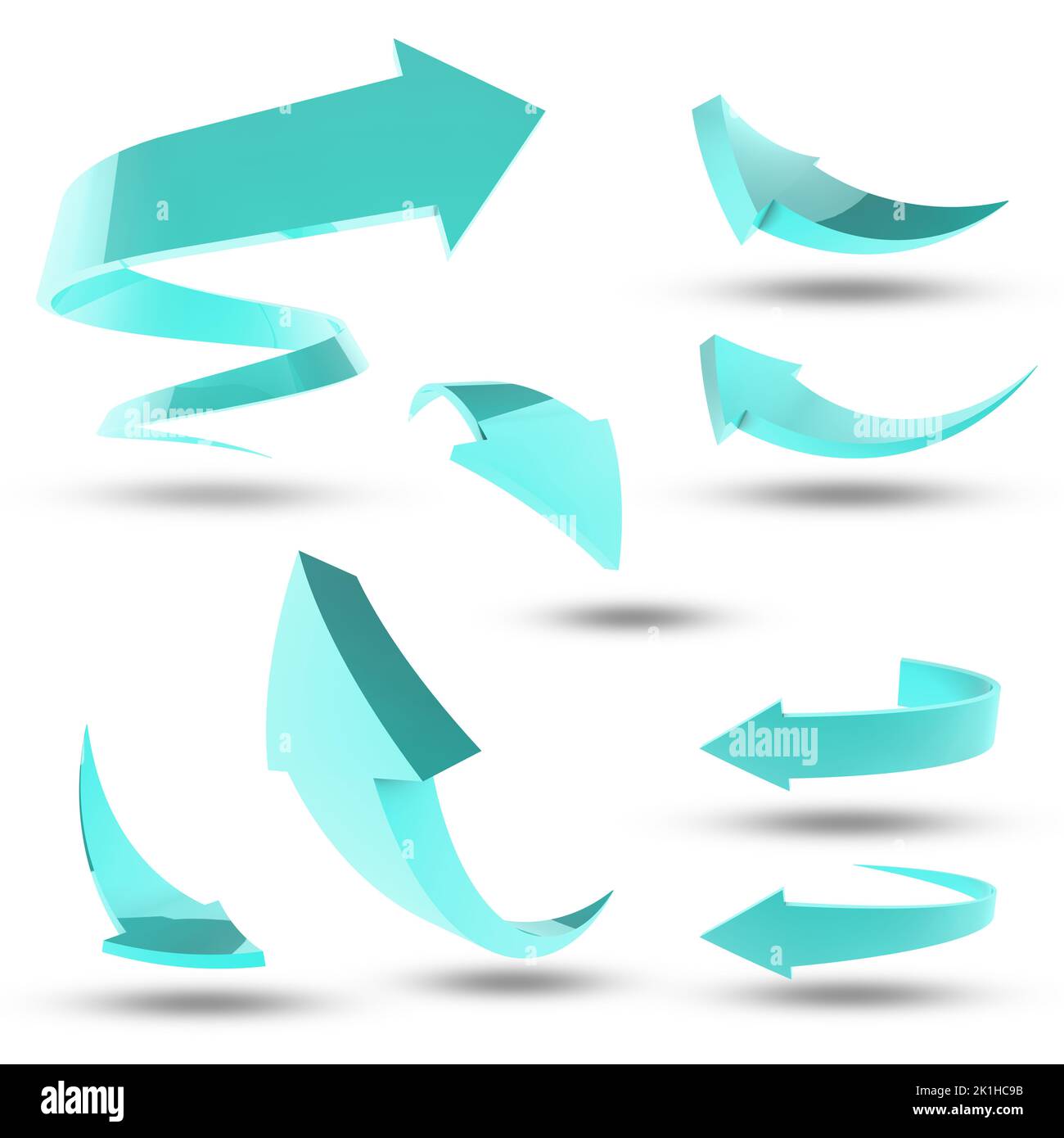 Never a dull arrow. Computer graphic of a collection of arrows on a ...