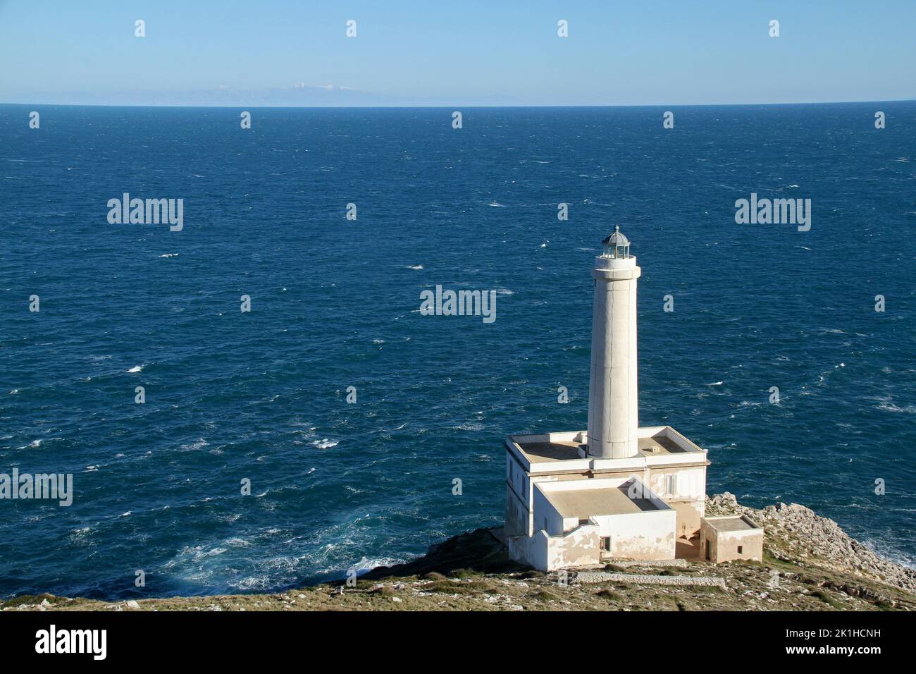 The 19th-century lighthouse Punta Palascìa, on the easternmost point of ...