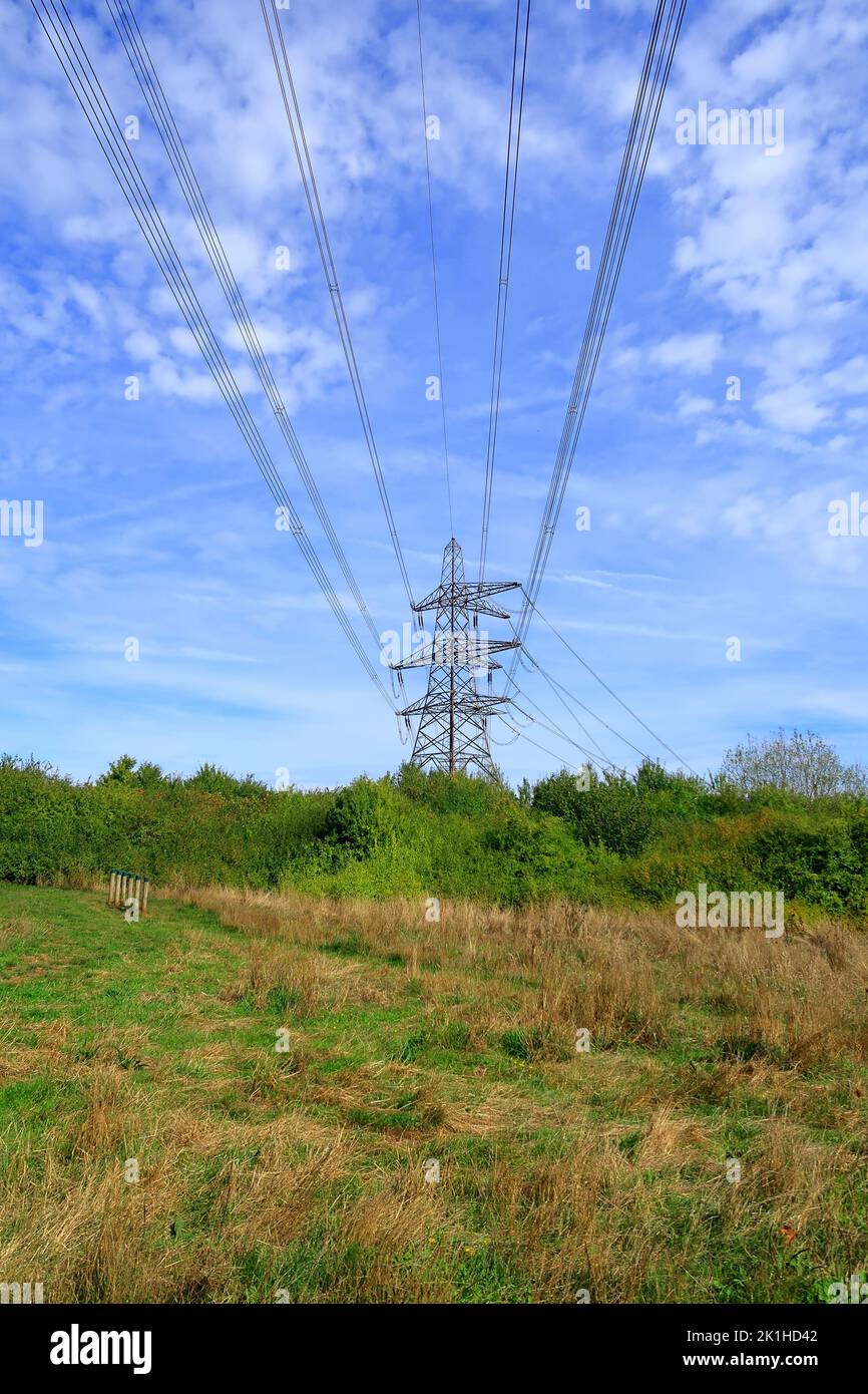 Electric pylon in the North Kent Countryside Stock Photo - Alamy