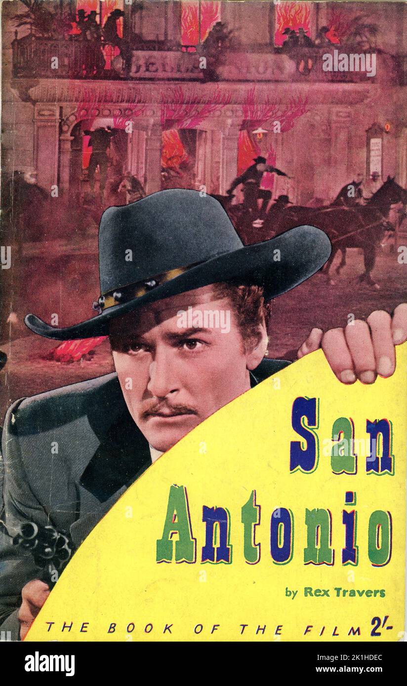 Front Cover of British Book of the Film for ERROL FLYNN in SAN ANTONIO ...